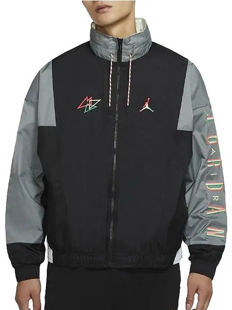 JORDAN Air Sport Dna Logo Printed Hooded Jacket - Black