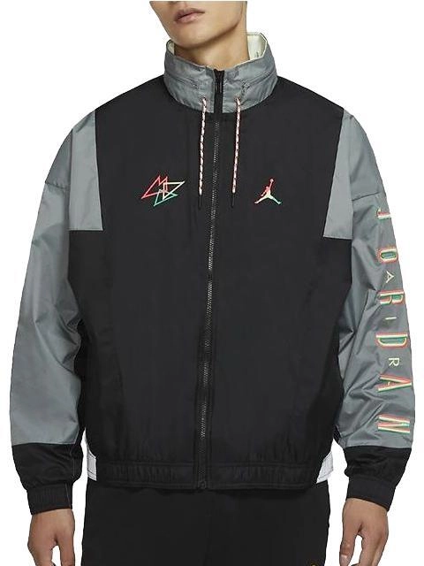 JORDAN Air Sport Dna Logo Printed Hooded Jacket - Black