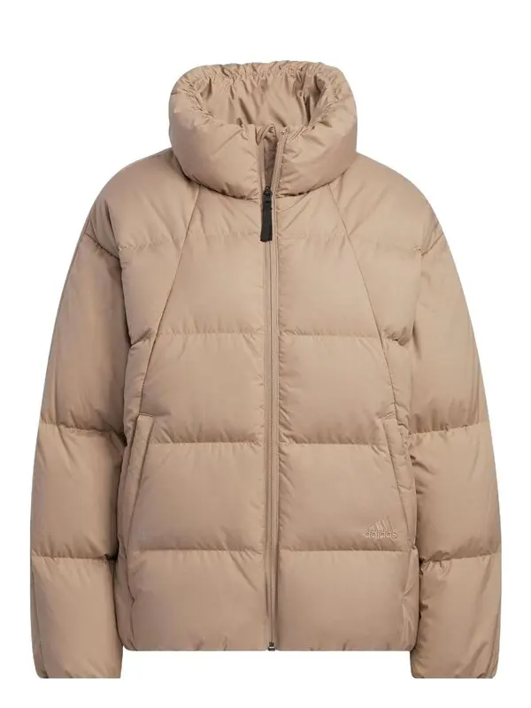 Adidas 3-stripes Puffy Down Jacket - Brown