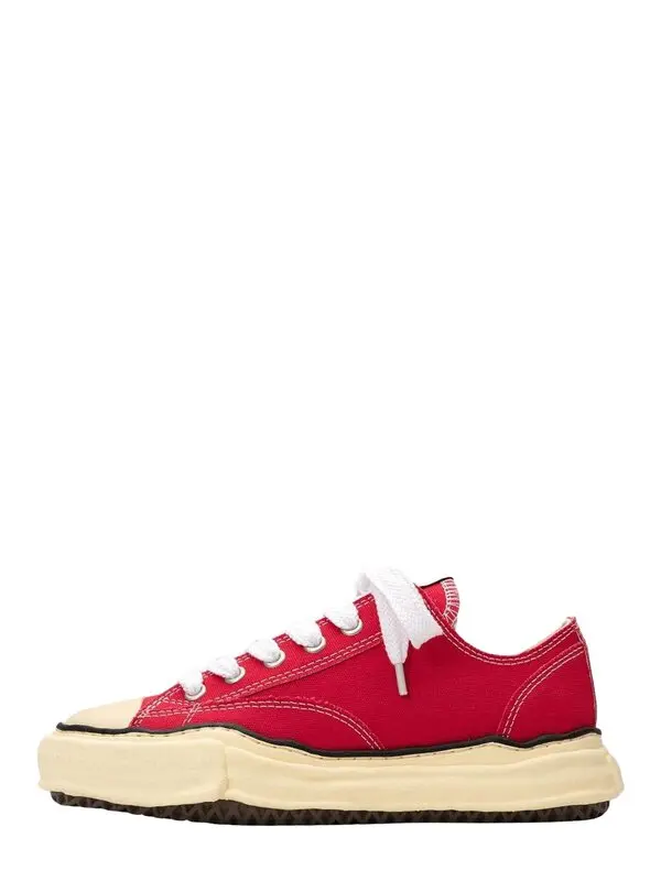 Mihara Yasuhiro Peterson Og Vintage Sole Canvas Low Top Sneakers - Red/white