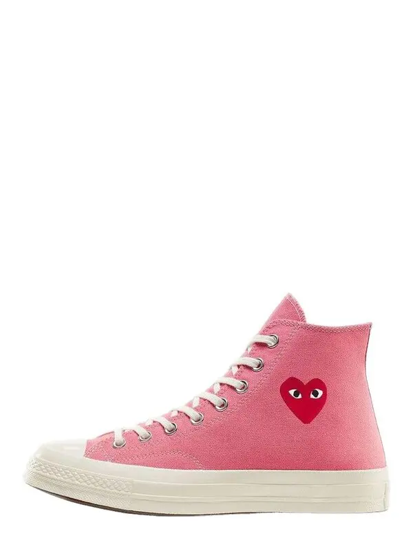 CONVERSE Comme Des Garcons Play X Chuck 70 High Top Sneakers - Pink