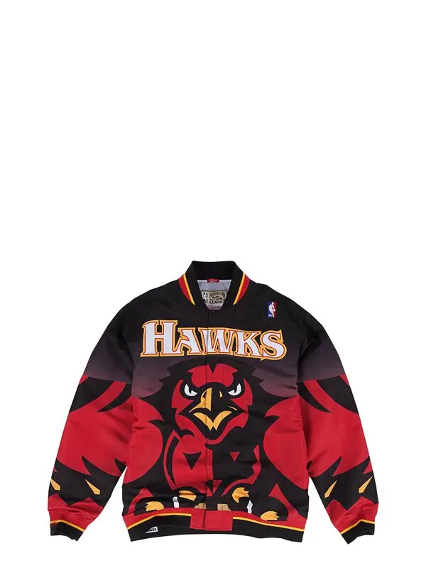 Mitchell & Ness Nba Atlanta Hawks 1995-96 Authentic Warm Up Jacket - Black/red