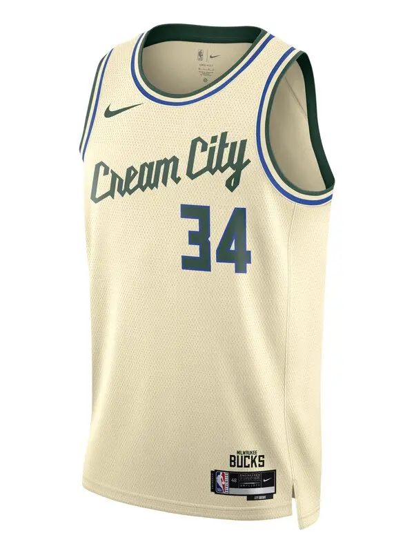 Nike Milwaukee Bucks Giannis Antetokounmpo City Edition Nba Swingman Jersey - Flat Opal
