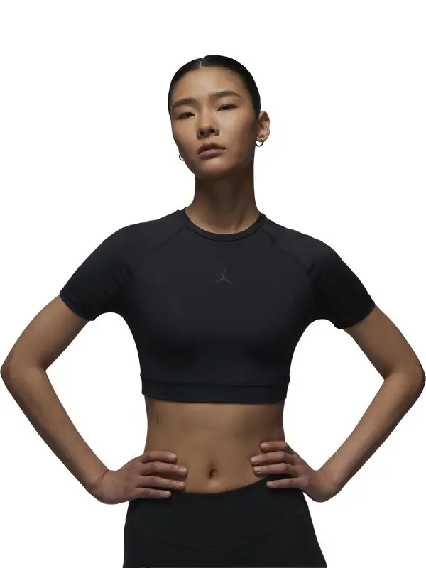 JORDAN Air Sport Cropped T-shirt - Black/off Noir