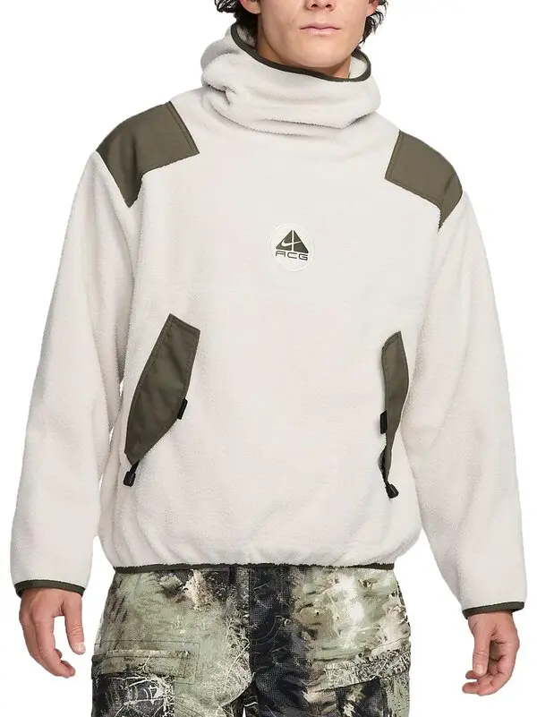Nike Retro Fleece Pullover - Light Bone/cargo Khaki/black