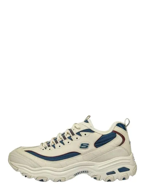 Sketchers D'lites Zip Along Sneakers - Beige/blue