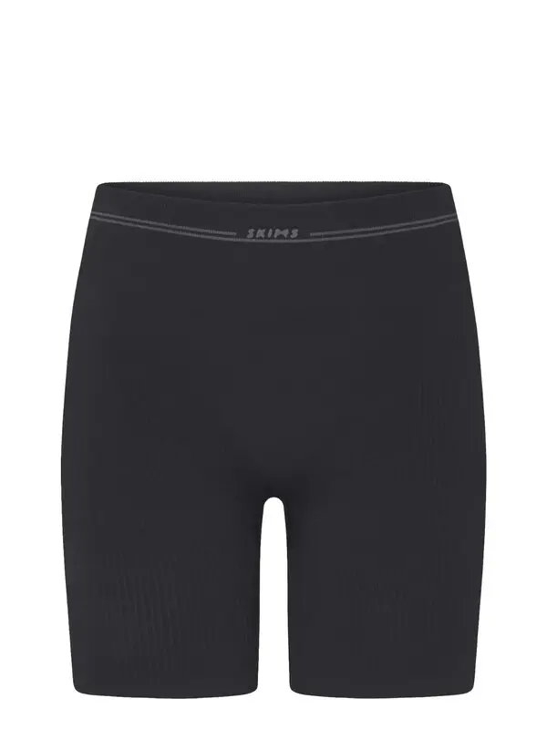 Nike X Skims Ribbed Seamless 5" Biker Short - Obsidian