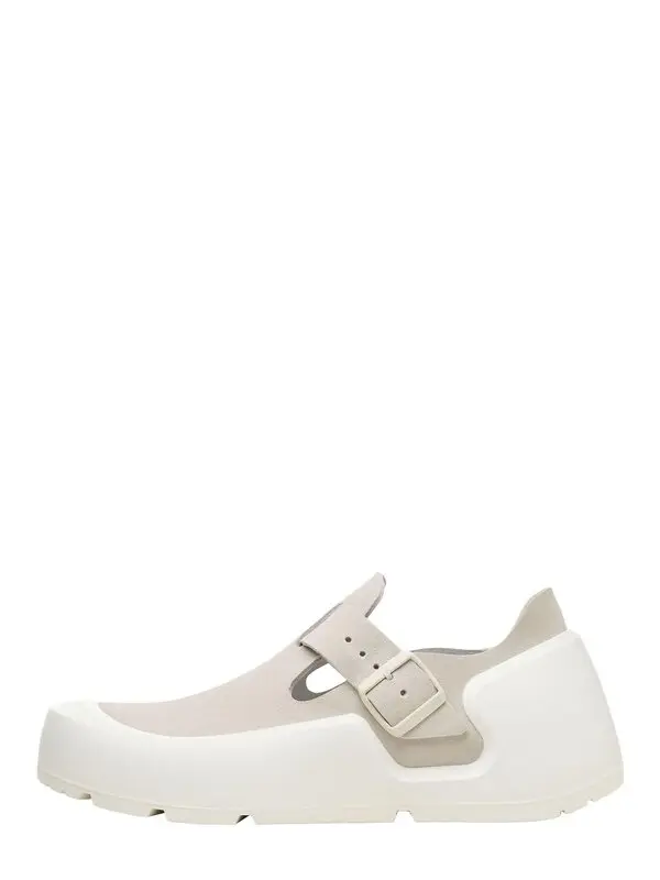 BIRKENSTOCK Reykjavik Nubuck Leather Shoes - Beige/white