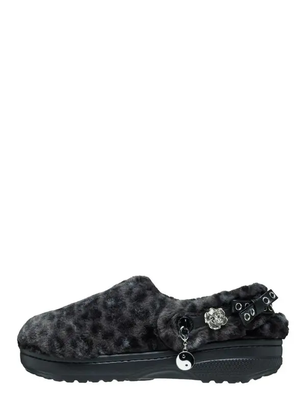 CROCS Classic Unfurgettable Clog With Leopard Print And Embellishments - Black/leopard