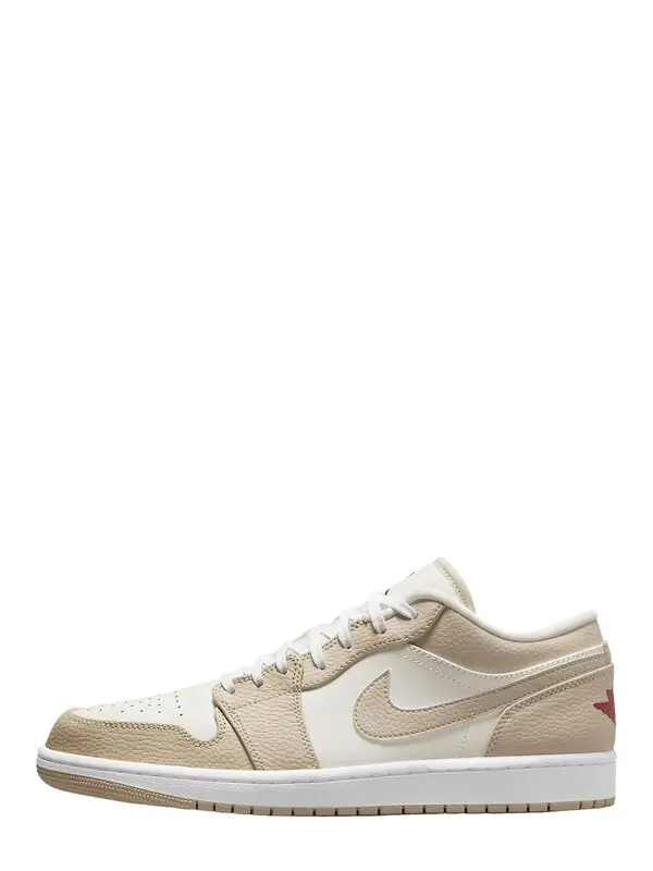 JORDAN 1 Low Se Sail Rattan Sneakers - Sail/rattan-white-black-university Red