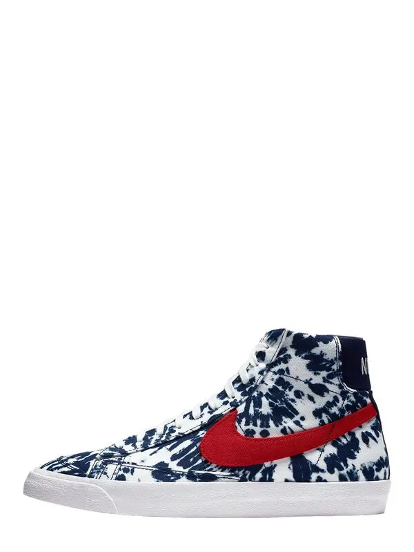 Nike Blazer Mid '77 Vintage 'blue Tie-dye' High Top Sneakers - White/blue/red