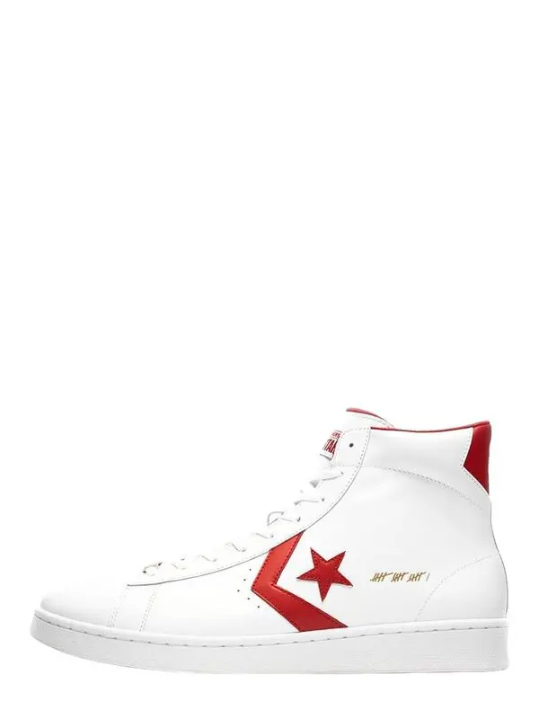CONVERSE Pro Leather Mid "the Scoop" High Top Sneakers - White/red