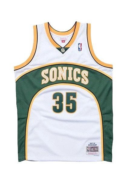 Mitchell & Ness Nba Kevin Durant Seattle Supersonics Jersey - White