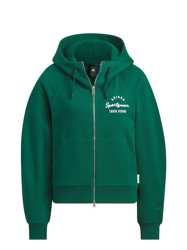 Adidas Verbiage Full-zip Hoodies - Green