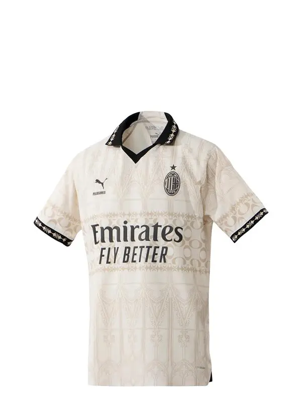 PUMA X Pleasures X Ac Milan 23/24 Authentic Player Jersey - Beige/black