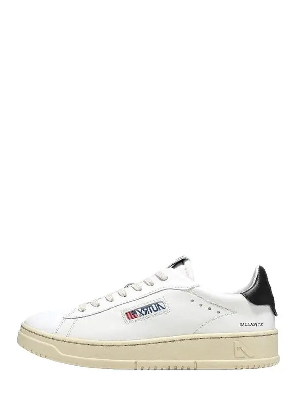 AUTRY Dallas Low Top Leather Sneakers - White/black