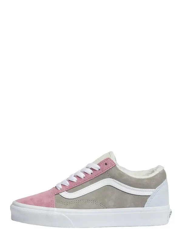 VANS Old Skool Sherpa Low Top Sneakers - Gray/pink