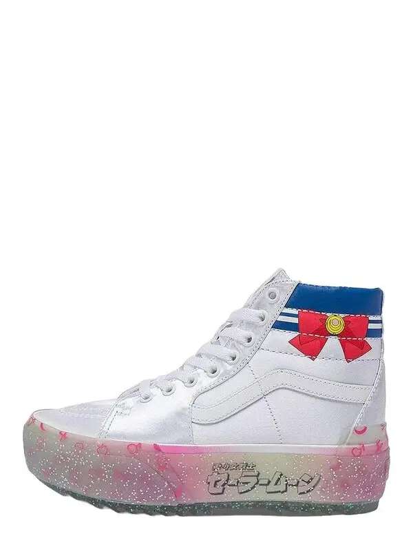 VANS Sailor Moon X Sk8-hi Stacked "pretty Guardian Silver" Sneakers - White