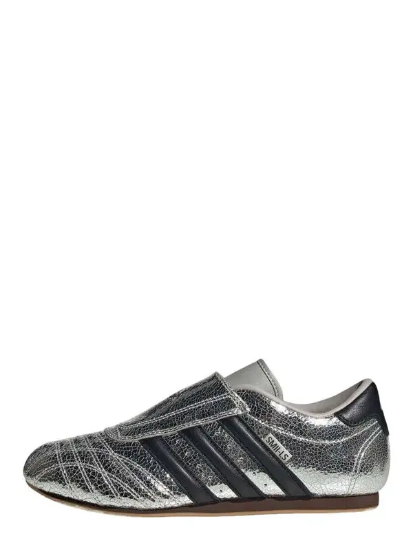 Adidas Taekwondo Metallic Silver Athletic Sneakers - Metallic Silver/black