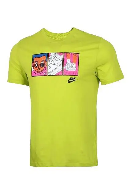Nike Applique T-shirt 'green - Green/black