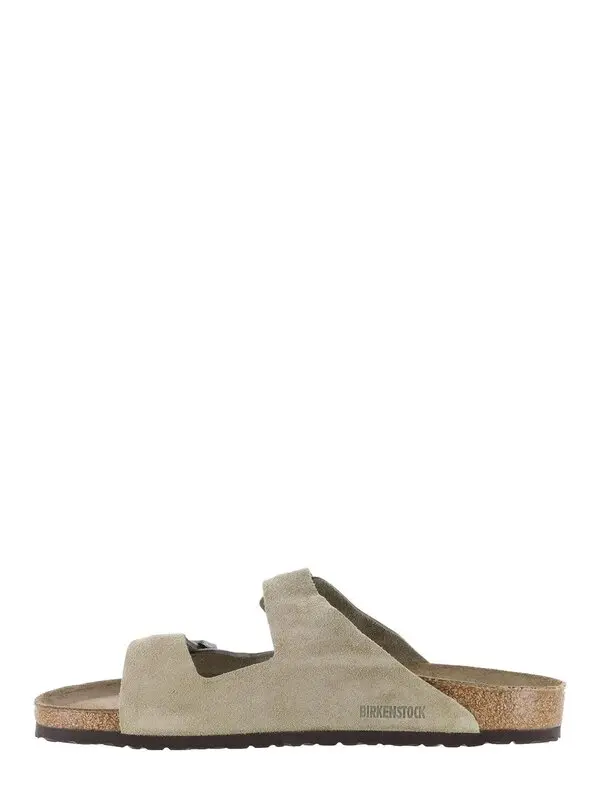 BIRKENSTOCK Arizona Suede Leather Sandals - Tan