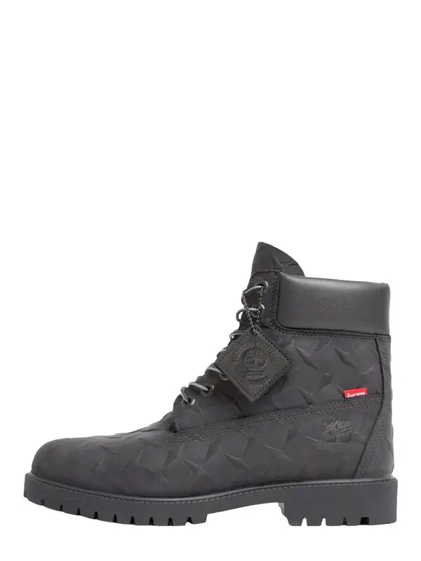 Timberland X Supreme Diamond Plate 6 Inch Premium Waterproof Boots - Black