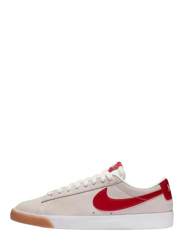 Nike Blazer Low Gt Sb "cardinal Redretro Skatecasuallow Top" Sneakers - Whitered