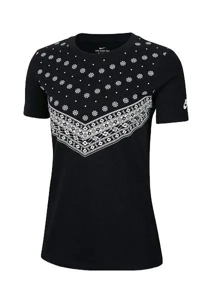 Nike Athleisure Short Sleeve T-shirt - Black/white