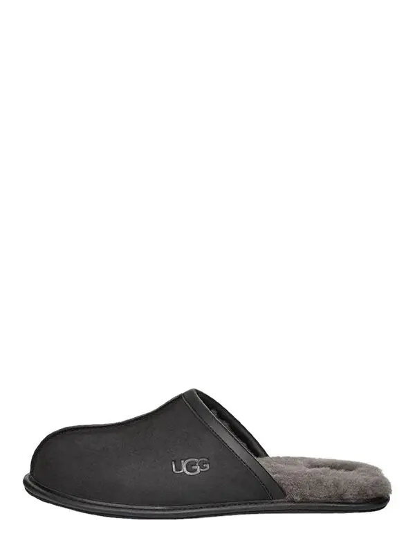 UGG Scuff Leather Slipper - Black
