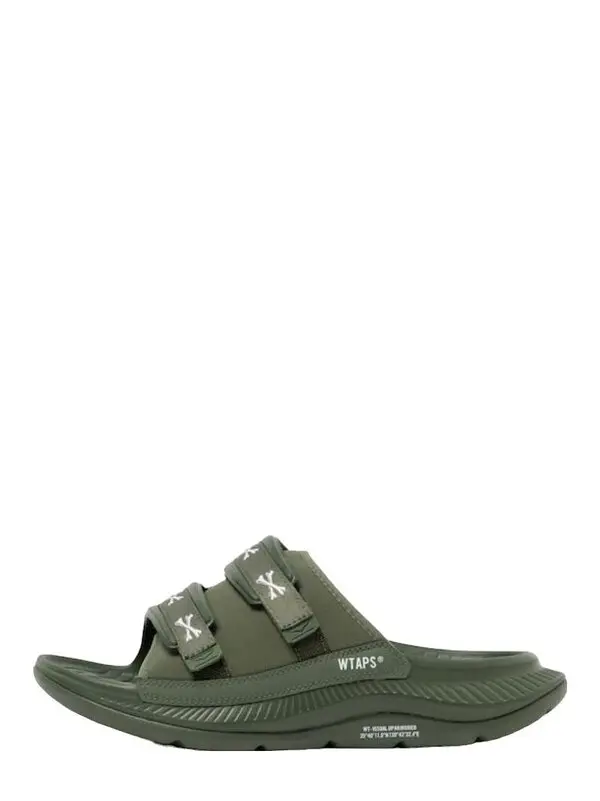 Hoka One One X Wtaps Ora Luxe "four Leaf Clover" Sandals - Four Leaf Clover/white