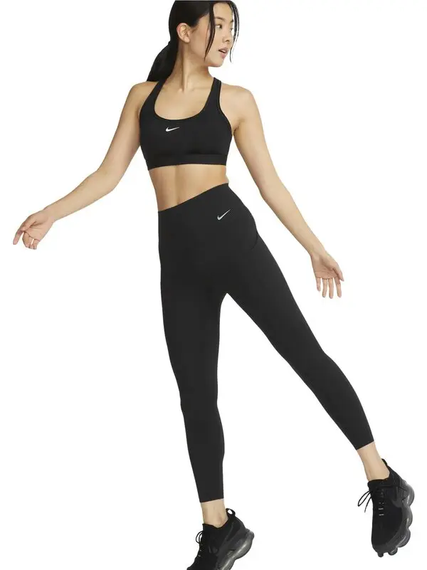 Nike Medium-support High-waisted Leggings With Pockets - Black