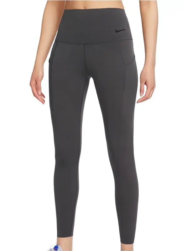Nike Medium-support High-waisted Leggings With Pockets - Grey