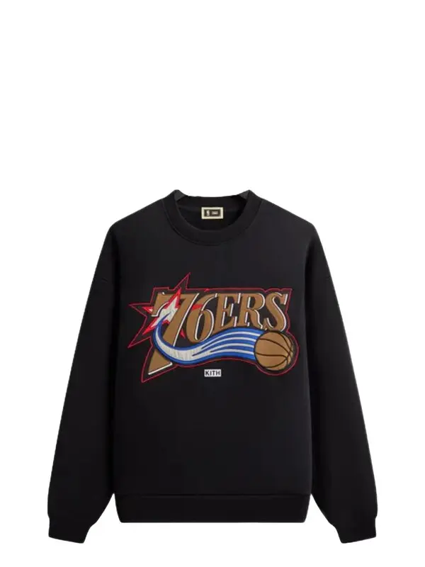 Kith For Nba All-star Philadelphia 76ers Nelson Crewneck - Black