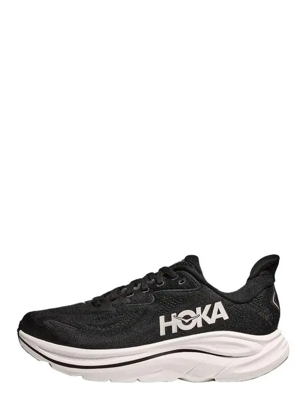 Hoka One One Clifton Wide Athletic Shoes - Black/white