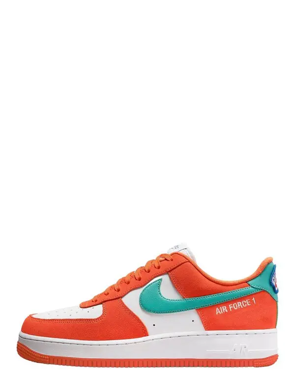 Nike Force 1 '07 Lv8 Athletic Club Rush Orange Washed Teal Sneakers - White/orange/green