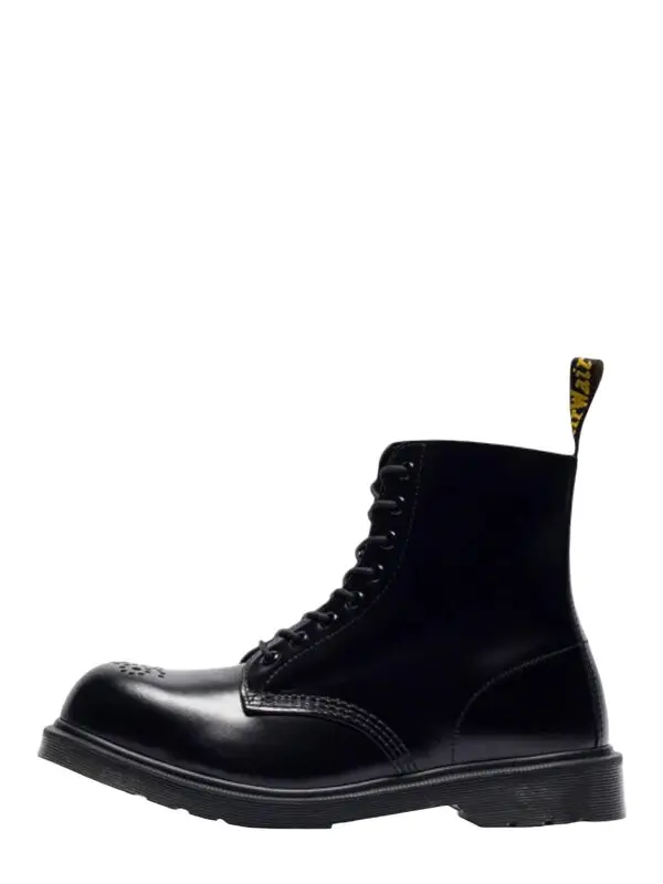 Dr. Martens Analine Leather Steel Toe Lace Up Boots - Black
