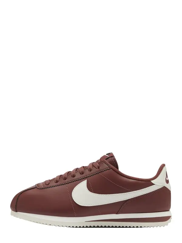 Nike Cortez Leather Low Top Sneakers - Red Sepia/black/sail
