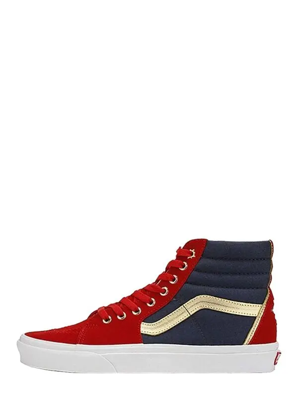 VANS X Marvel Sk8-hi Captain Marvel High Top Sneakers - Red