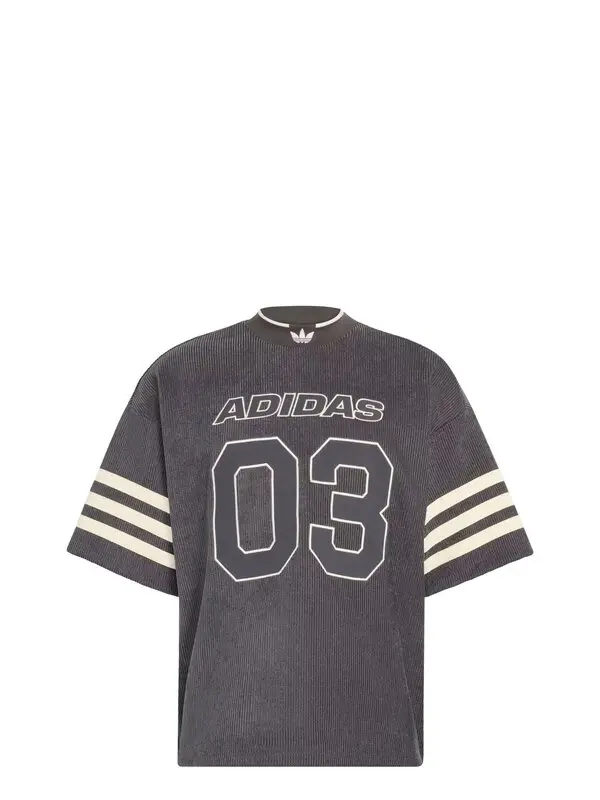 Adidas Knit Soccer Jersey With "03" Graphic - Utility Black