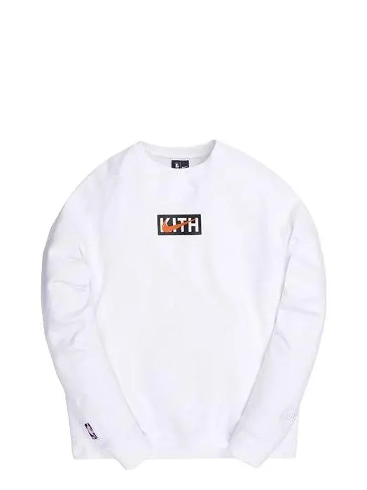 Kith X Nike New York Knicks Fleece Crewneck - White