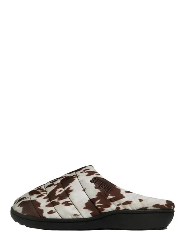 SUBU Originals F-line Slippers - White/brown