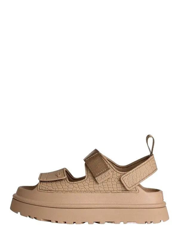 UGG Goldenglow Embossed Sandals - Mustard Seed