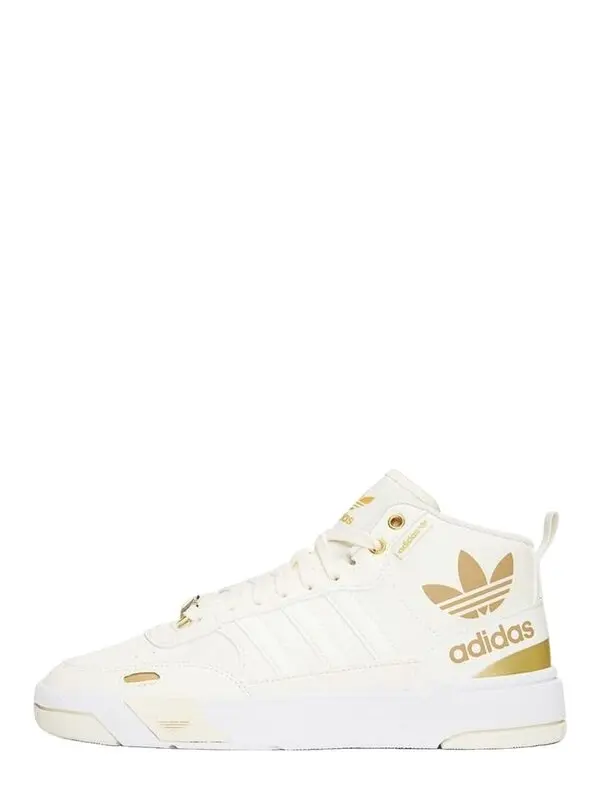 Adidas Originals Postup High Top Sneakers - White/gold