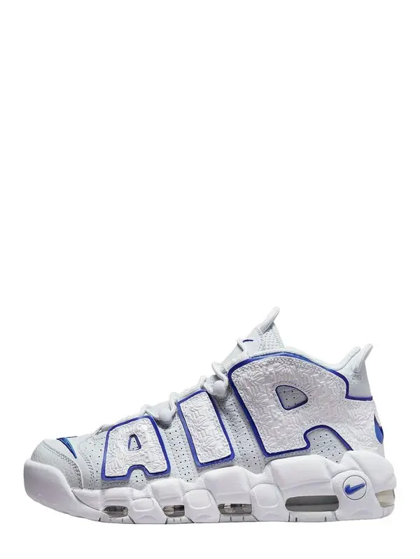 Nike More Uptempo Air High Top Sneakers - White/blue