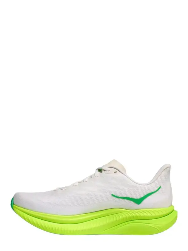 Hoka One One Mach 6 Athletic Sneakers - White/neon Lime