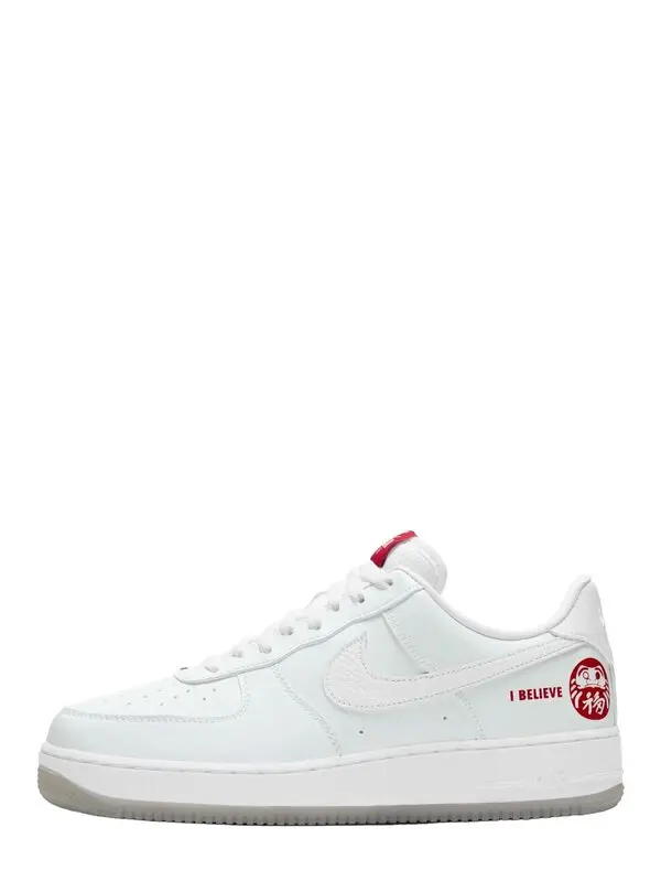 Nike Force 1 Low 'i Believe Daruma' Sneakers - White/red