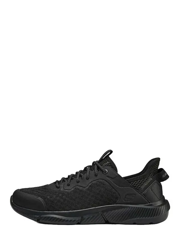 Sketchers Athletic Low-top Slip-resistant Lace-up Running Shoes - Black