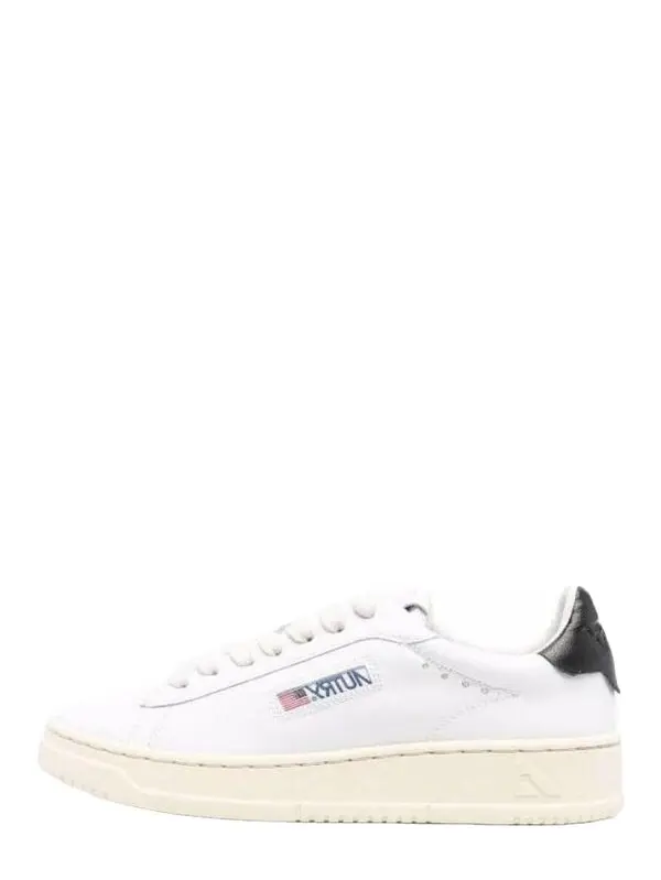 AUTRY Dallas Low Leather Sneakers - White/black