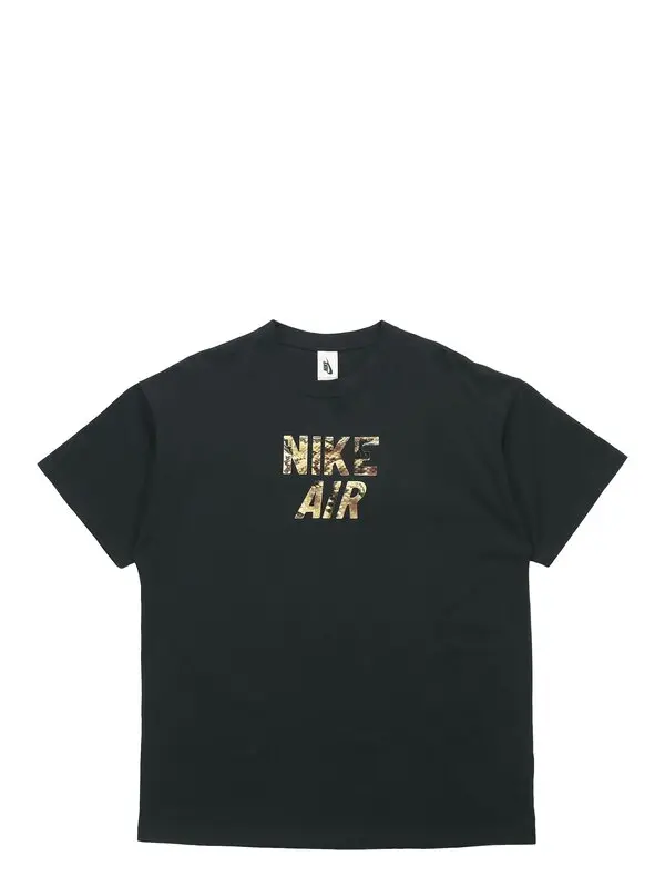 Nike Alphabet Printing Short Sleeve Black T-shirt 'black Camo - Black/camo