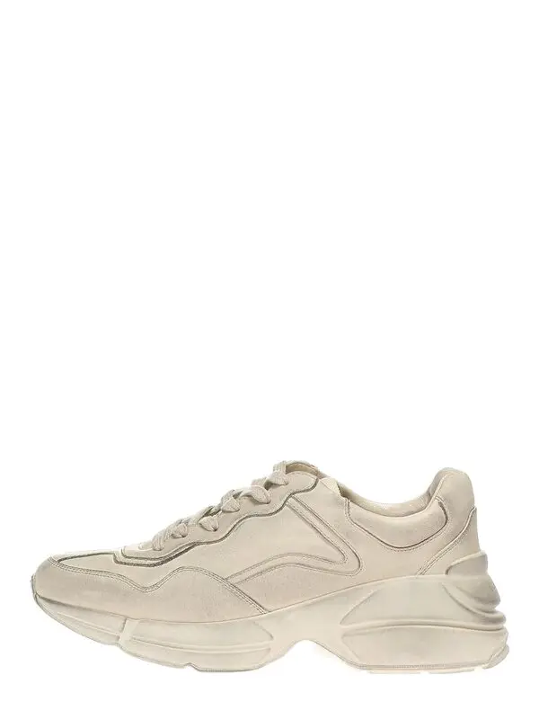 Gucci Rhyton Leather Lace-up Sneakers - Ivory Leather
